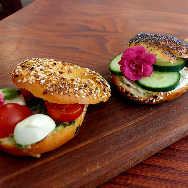 Cocktail seeded bagels with fillings per dozen – Caffé Villagio